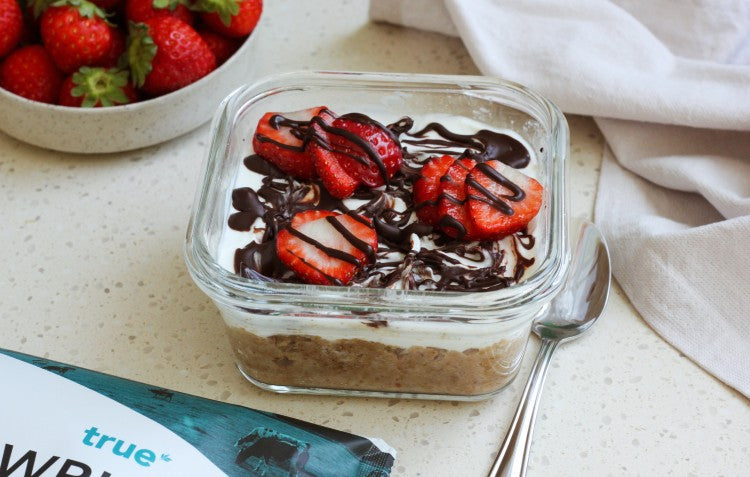 Choc Strawberry Overnight Weet-Bix – True Protein