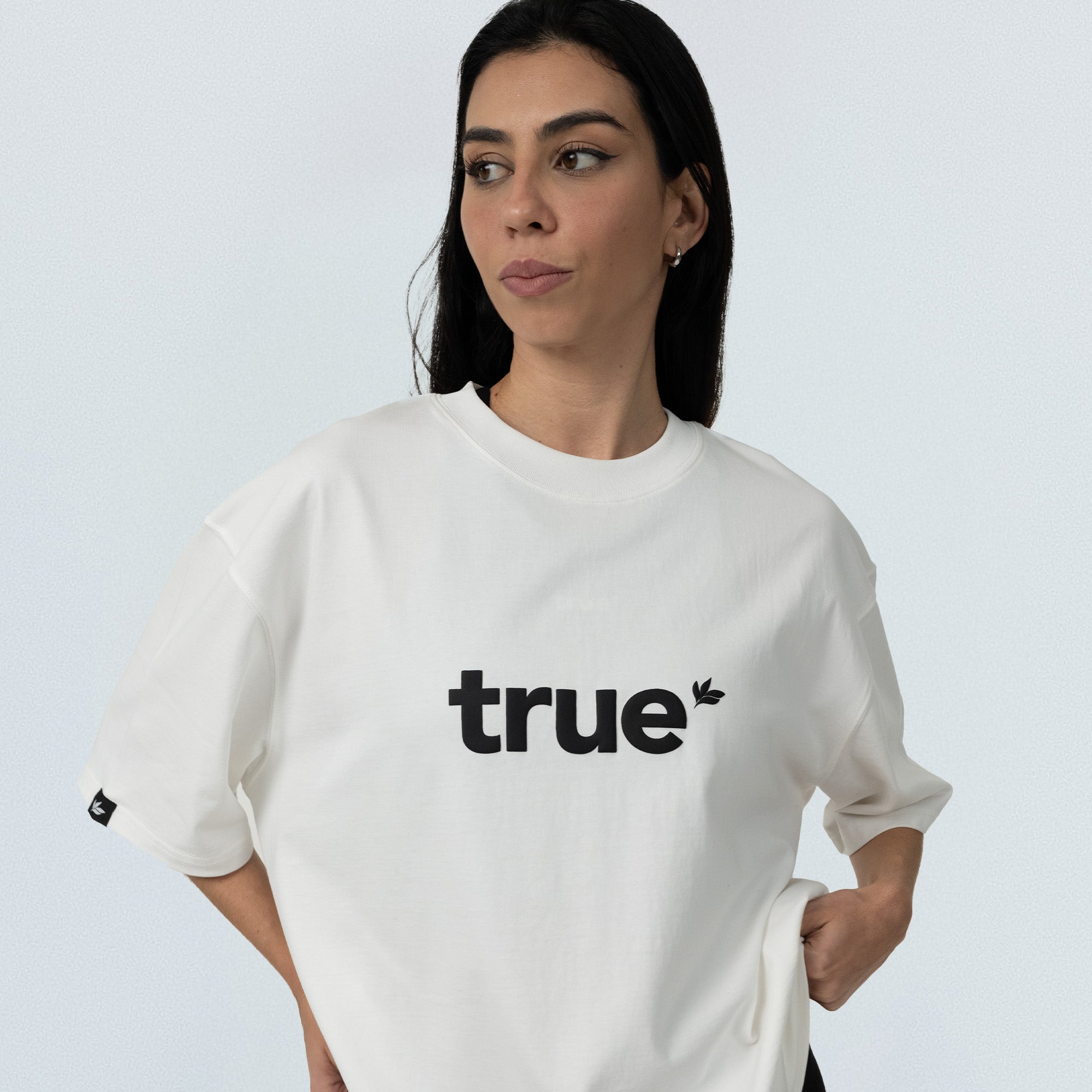 Oversized Tee | White | Heavyweight | True Protein